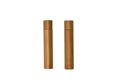 China Round 15ml Bamboo Glass Wooden Roller Bottles For Perfume Essential Oil for sale