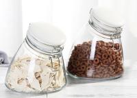 China Unique Candy Empty Glass Jars Food Storage Glass Jar With Airtight Ceramic Clip Lid 1000ml for sale