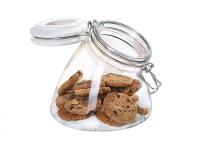 China Unique Candy Empty Glass Jars Food Storage Glass Jar With Airtight Ceramic Clip Lid 1000ml for sale