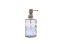 China Soap Empty Glass Jars 500ml Hand Sanitizer Bottle With Stainless Steel Pump for sale