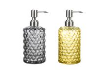 China Empty Glass Hand Sanitizer Bottle / Hair Shampoo Bottle With Lotion Pump for sale