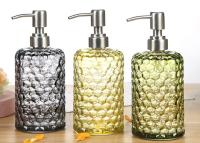 China Empty Glass Hand Sanitizer Bottle / Hair Shampoo Bottle With Lotion Pump for sale