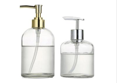 China Hotel Bathing Washing Glass Shampoo Bottle With Sprayer Pump Anti Shock for sale