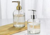 China Hotel Bathing Washing Glass Shampoo Bottle With Sprayer Pump Anti Shock for sale