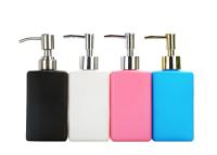 China Square Empty Glass Jars Empty Hand Sanitizer Bottle With Pump ISO9001 for sale