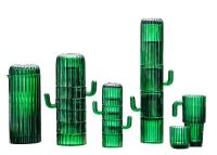China Creative Water Drinking Glass Cup Green Cactus Shape Cup Set Eco - Friendly for sale