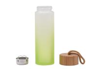 China Portable Unbreakable Glass Water Bottle Borosilicate Glass Water Bottle With Bamboo Lid for sale