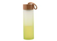 China Portable Unbreakable Glass Water Bottle Borosilicate Glass Water Bottle With Bamboo Lid for sale