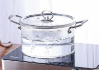 China Clear Double Ear Borosilicate Pyrex Glass Cooking Pots for sale