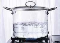 China Clear Double Ear Borosilicate Pyrex Glass Cooking Pots for sale