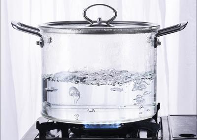 China Clear Double Ear Borosilicate Pyrex Glass Cooking Pots for sale