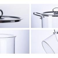China Clear Double Ear Borosilicate Pyrex Glass Cooking Pots for sale