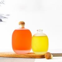 China Beverage Flat 250ml 500ml Capacity Glass Juice Bottles for sale