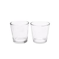 China Screen Printing Round 80ml 95ml Glass Candle Cup for sale