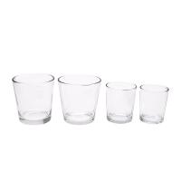 China Screen Printing Round 80ml 95ml Glass Candle Cup for sale