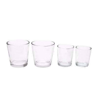 China Screen Printing Round 80ml 95ml Glass Candle Cup for sale