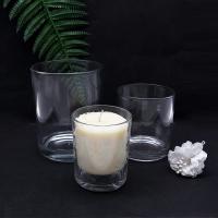 China Screen Printing Round 80ml 95ml Glass Candle Cup for sale