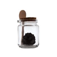 China Herbs Spice 230ml Glass Food Storage Jars With Spoon for sale