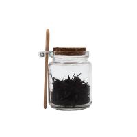 China Herbs Spice 230ml Glass Food Storage Jars With Spoon for sale