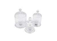 China Transparent Candle Making 8cm 10.5cm Empty Glass Jars for sale