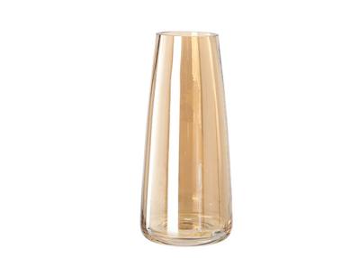 China Custom Logo Flowers 10cm Decorative Clear Glass Vases for sale