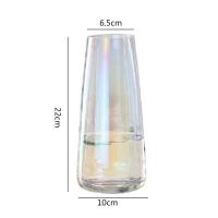 China Custom Logo Flowers 10cm Decorative Clear Glass Vases for sale
