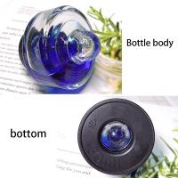 China Office Round Clear Blank 30ml Glass Ink Bottle With Cap for sale