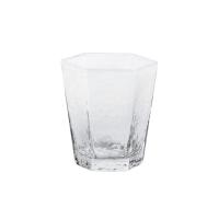 China Cadmium Free 250ml Clear Crystal Hexagon Glass Cups for sale