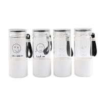 China Cadmium Free 600ml Glass Water Drinking Bottles for sale