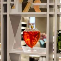 China Lead Free Screw Cap Heart Shaped Glass Wine Bottles for sale