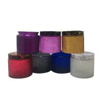 China 9.5cm*10.8cm Glass Carving Decorative Candle Holders for sale
