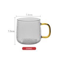China Eco Friendly Speckled Striped 250ml Personalized Glass Cup for sale