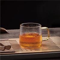 China Eco Friendly Speckled Striped 250ml Personalized Glass Cup for sale
