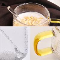 China Eco Friendly Speckled Striped 250ml Personalized Glass Cup for sale