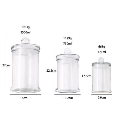 China Full Sealing Bath Salt 370ml 2500ml Empty Glass Jars for sale
