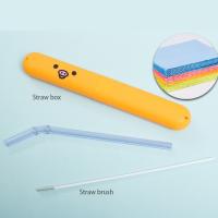 China Curved Reusable Borosilicate Bent Glass Straws for sale