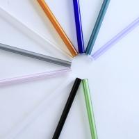China Creative Safe Lead Free Clear Borosilicate Glass Straws for sale