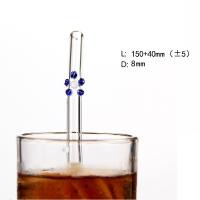 China Creative Safe Lead Free Clear Borosilicate Glass Straws for sale