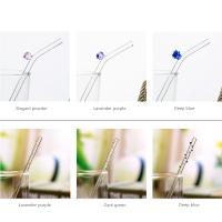 China Creative Safe Lead Free Clear Borosilicate Glass Straws for sale