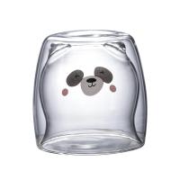 China Bear Double Thermostable 270ml Personalized Glass Beer Mugs for sale