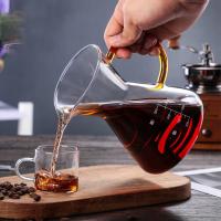 China Funnel Shaped Lead Free Borosilicate 500ml Coffee Glass Pot for sale