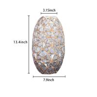 China FDA Golden Decorated 20.6cm Crystal Decorative Glass Vases for sale