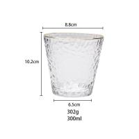 China Non Slip Cadmium Free 300ml Glass Drinking Juice Cups for sale