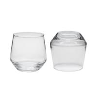 China SGS Ice Cream BPS Free 330ml Engraved Glass Coffee Mugs for sale