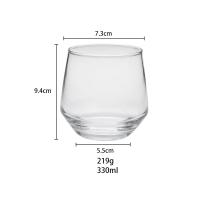 China SGS Ice Cream BPS Free 330ml Engraved Glass Coffee Mugs for sale