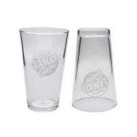 China Customized Logo Cadmium Free 420ml Glass Beer Mug for sale
