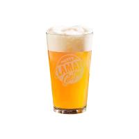 China Customized Logo Cadmium Free 420ml Glass Beer Mug for sale