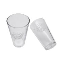 China Customized Logo Cadmium Free 420ml Glass Beer Mug for sale