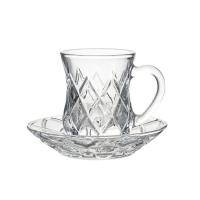 China BPA Free Clear 150ml Classic Deluxe Glass Printed Cup for sale