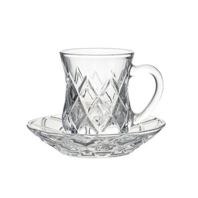 China BPA Free Clear 150ml Classic Deluxe Glass Printed Cup for sale